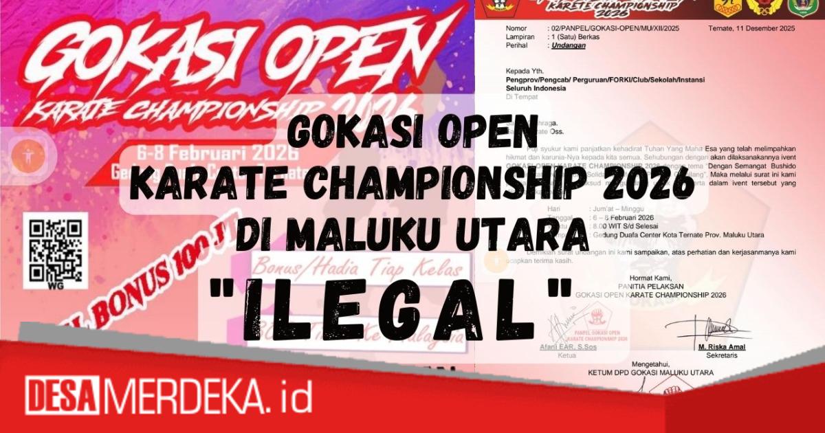 FORKI Maluku Utara Nyatakan Turnamen "Gokasi Open 2026" Ilegal, Atlet ...